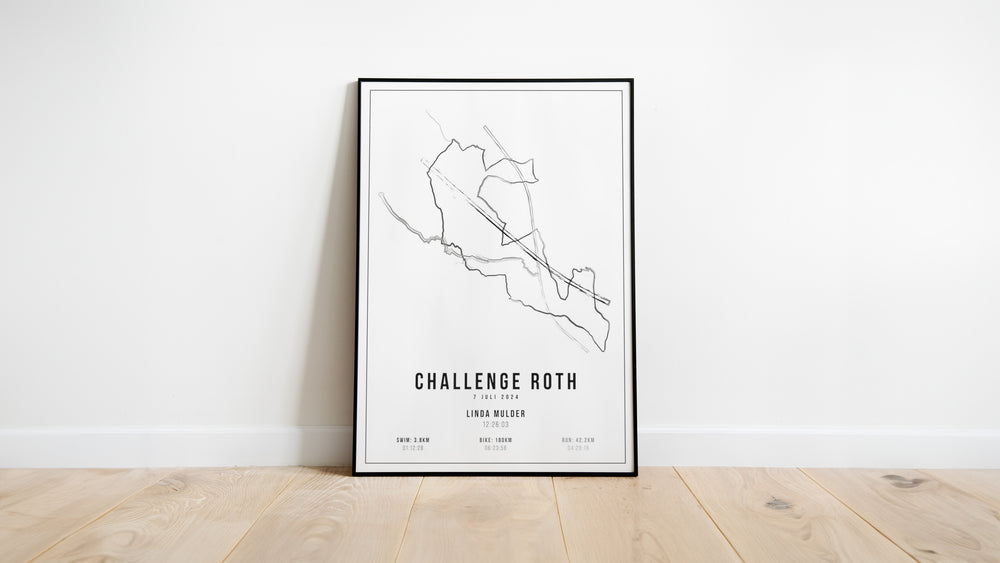 Gepersonaliseerde Poster I Challenge Roth 2025 I Handmade Drawing