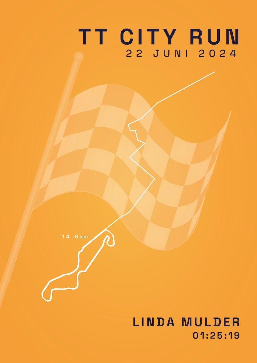 Gepersonaliseerde Poster I TT City Run 2025 I Active Icon